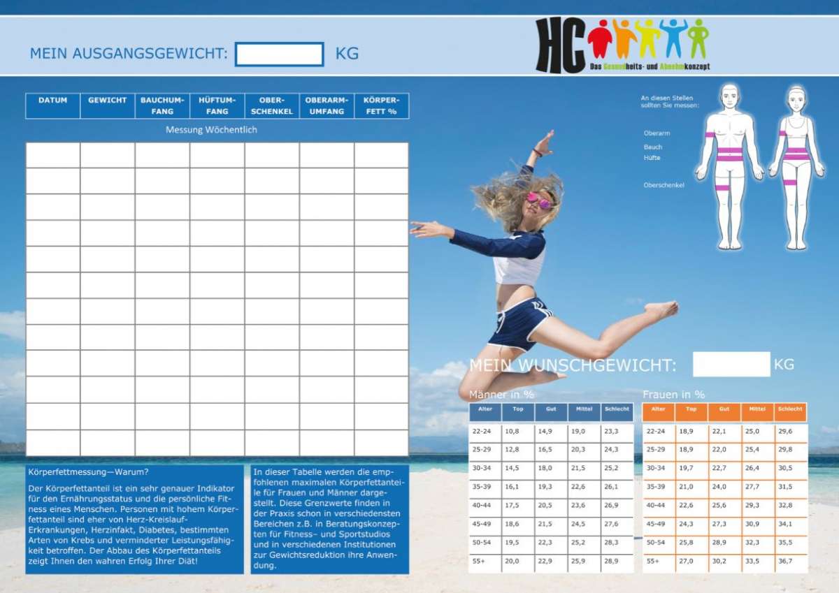 HC-Pass mit Body-Control-Plan | Infomaterial | Nutrition | XAXX® HC ...